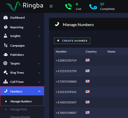 Tracking Numbers – Ringba