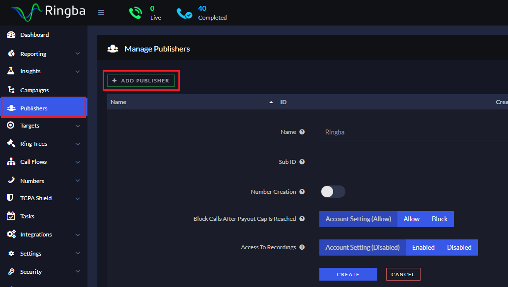 Getting Started with Ringba – Ringba